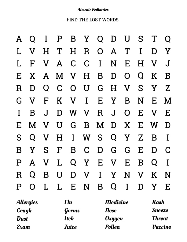 Hidden Words Worksheet