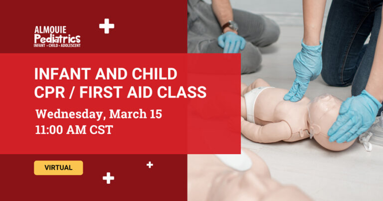 Free Virtual Infant and Child CPR & First Aid Class - Almouie Pediatrics